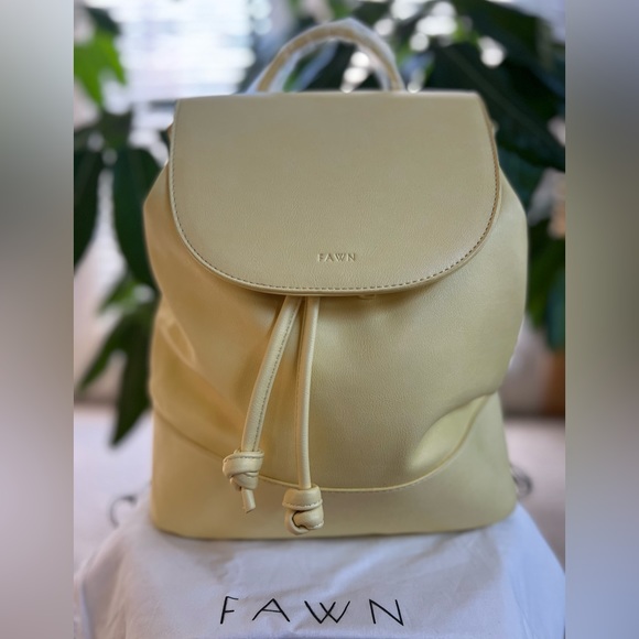 Fawn Design | Bags | Fawn Design Cinch Backpack Citron Yellow | Poshmark